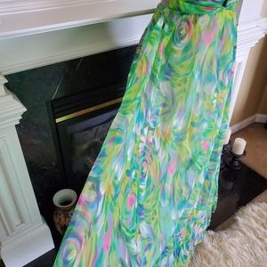 Dresses | Vintage Waterfall Maxi Dress | Poshmark